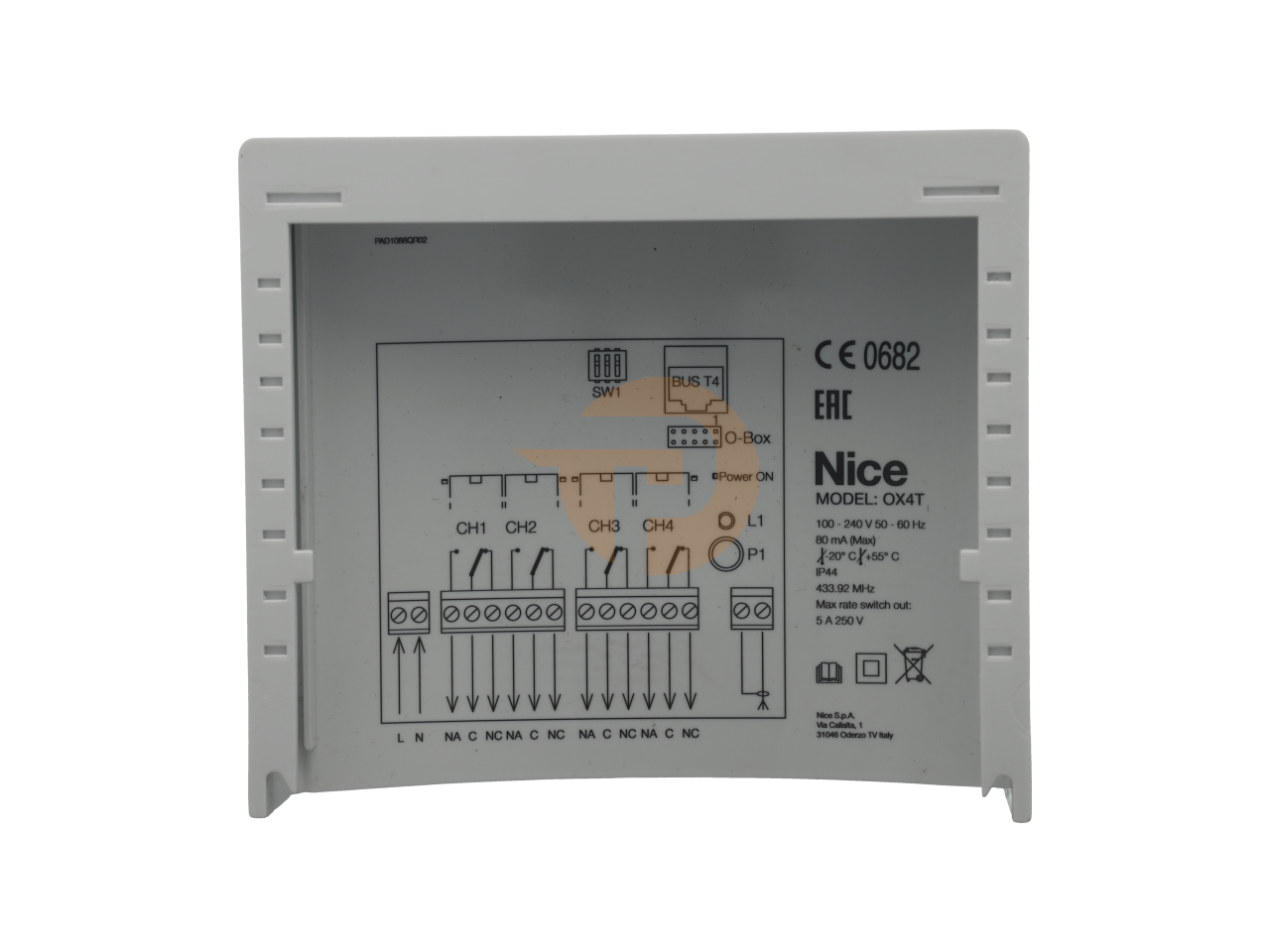 Ontvanger Nice OX4T 4 kanalen op 433MHz Parkeerapparatuur.nl
