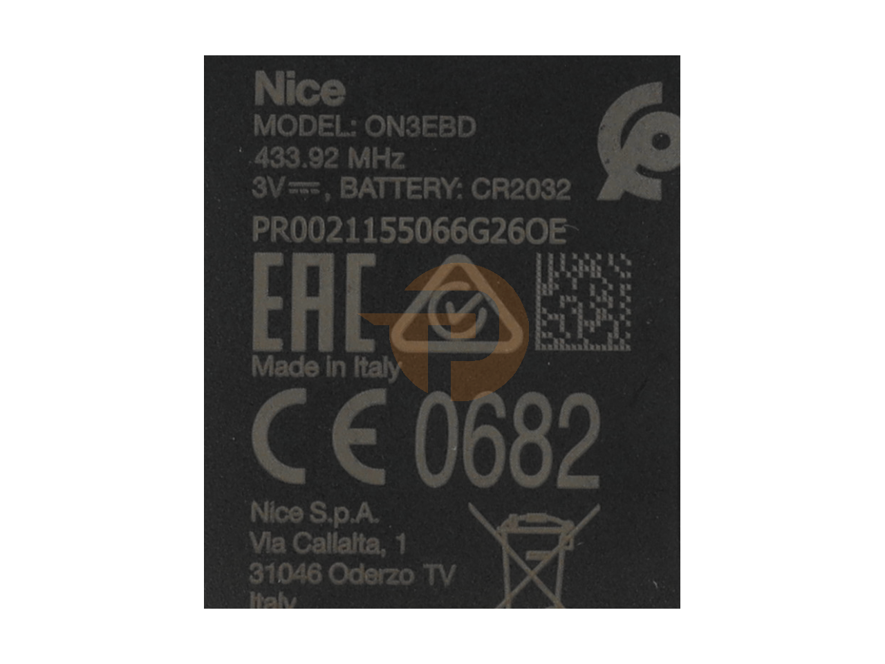 Handheld Transmitter Nice Era ON3EBD 433.92 MHz BiDirectional Parkeerapparatuur.nl