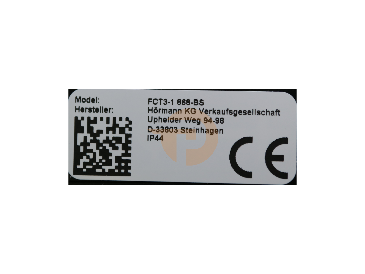 Code panel Hörmann FCT 3-1 868-BS Parkeerapparatuur.nl