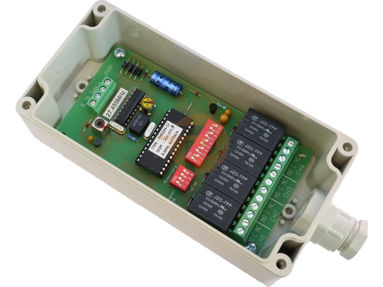 Elsema universal receiver FMR204-12 27.455MHz Parkeerapparatuur.nl