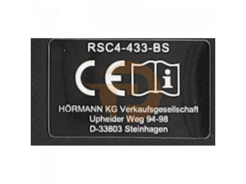 Remote Control Hörmann Ecostar RSC4 433MHz BiSecur with 4 channels ...