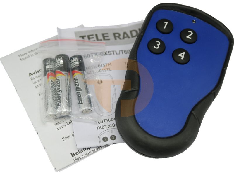 Transmitter Tele Radio T60TX-04STL with 4 channels on 433MHz ...